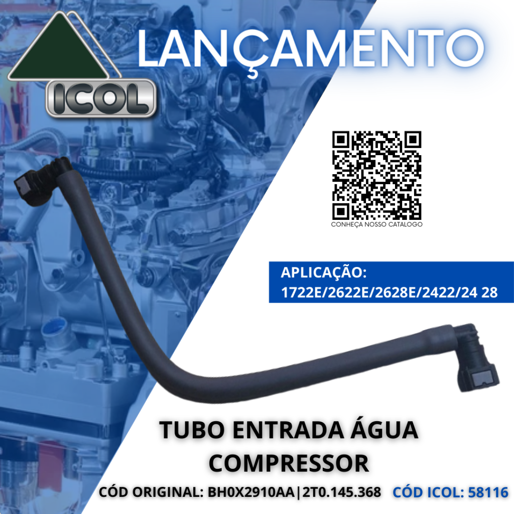 TUBO ENTRADA ÁGUA COMPRESSOR - Icol